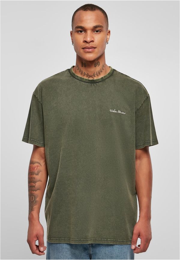 OVERSIZED SMALL EMBROIDERY TEE BOTTLEGREEN