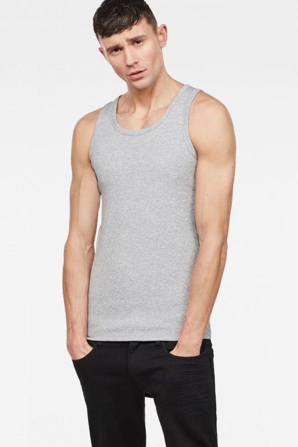 TANK TOP - G-STAR BASE TANK T 2-PACK GREY