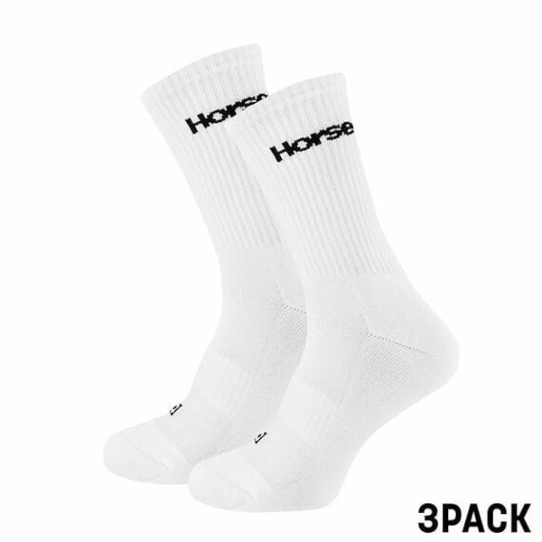 3PACK SOCKS HORSEFEATHERS WHITE