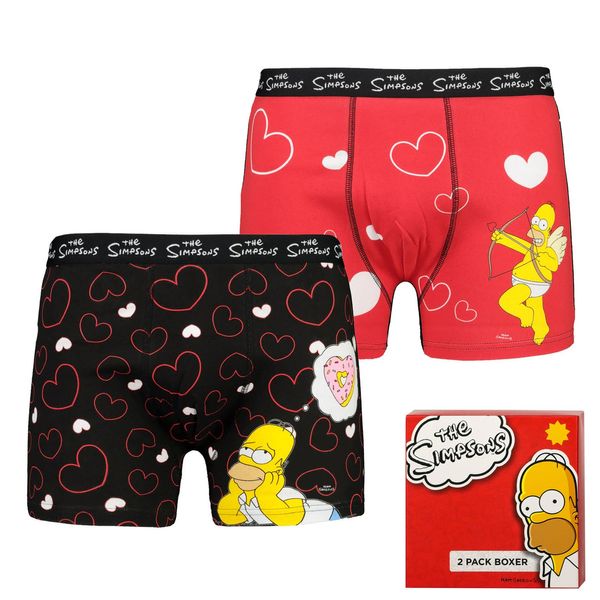 MEN'S BOXER SHORTS THE SIMPSONS LOVE 2P GIFT BOX - FROGIES