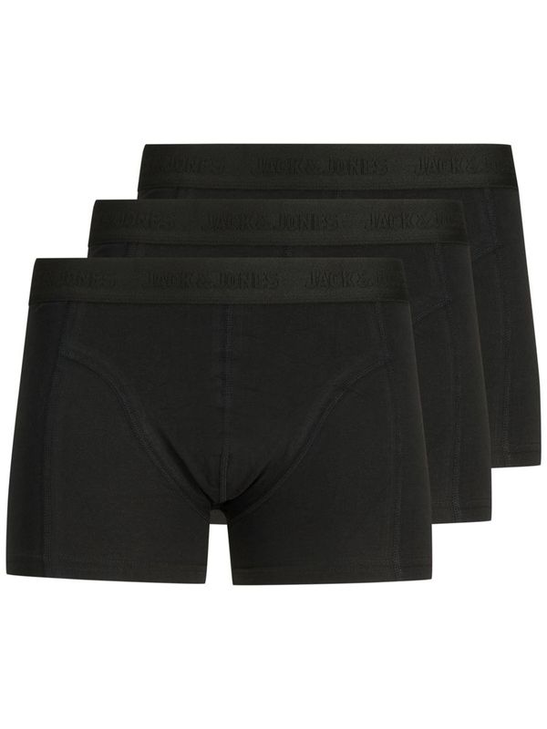 3PACK MEN'S BOXERS JACK AND JONES BLACK