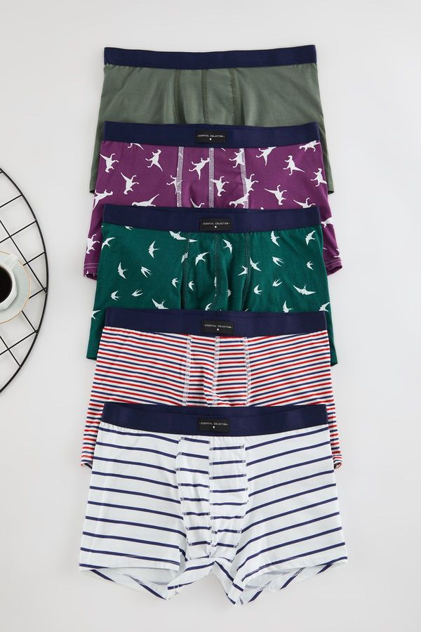 TRENDYOL 5 PACK PATTERNED/PLAIN PACK BOXERS