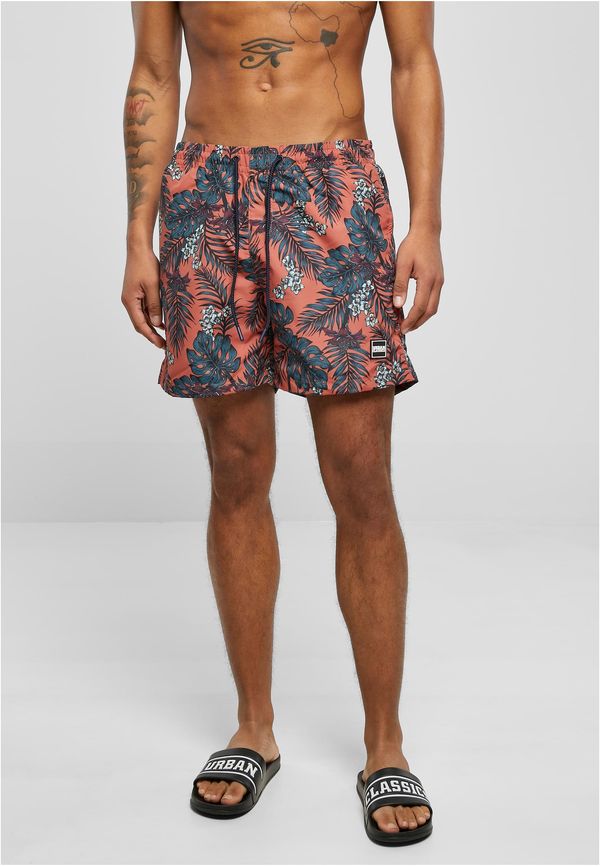 PATTERNED SWIMSUIT SHORTS DARK TROPICAL AOP