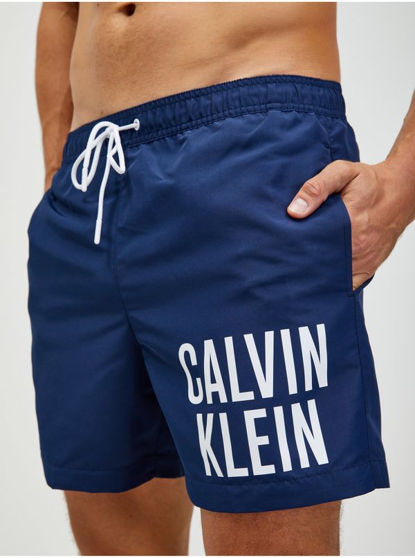 CALVIN KLEIN UNDERWEAR DARK BLUE MEN'S SWIMWEAR CALVIN KLEIN