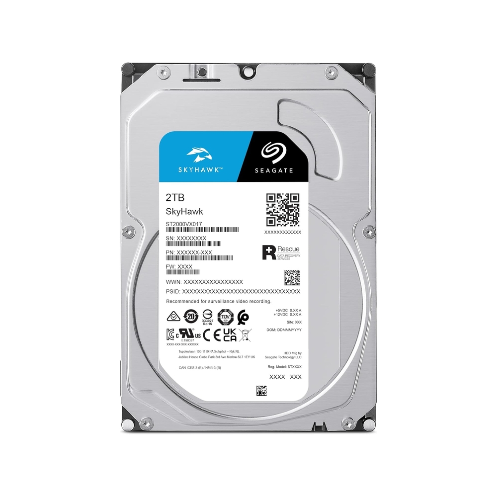 SEAGATE 2TB ST2000VX017 5400rpm 256MB SkyHawk 3.5 in SATA III Surveillance