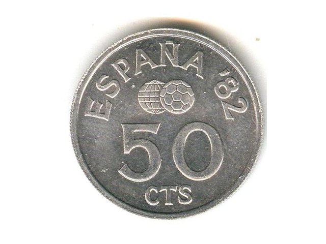 Spanija 50 centimes 1980 UNC