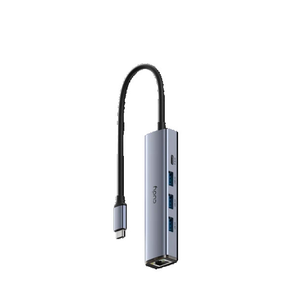 Adapter-konverter Cudy UH605 USB Tip C-3xUSB 3.0+RJ45