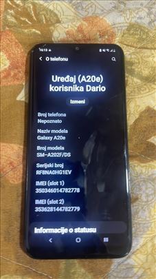 Samsug galaxy a20e
