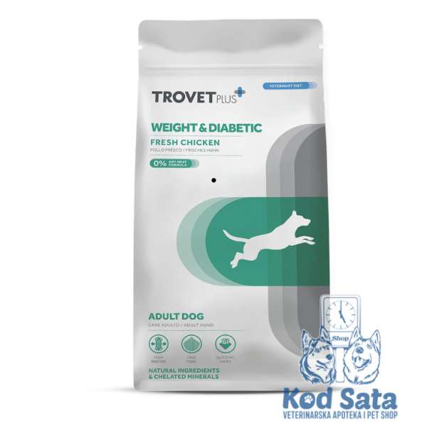 TrovetPlus Weight & Diabetic Za Pse, Veterinarska Dijeta Za Dijabetis i Gojaznost