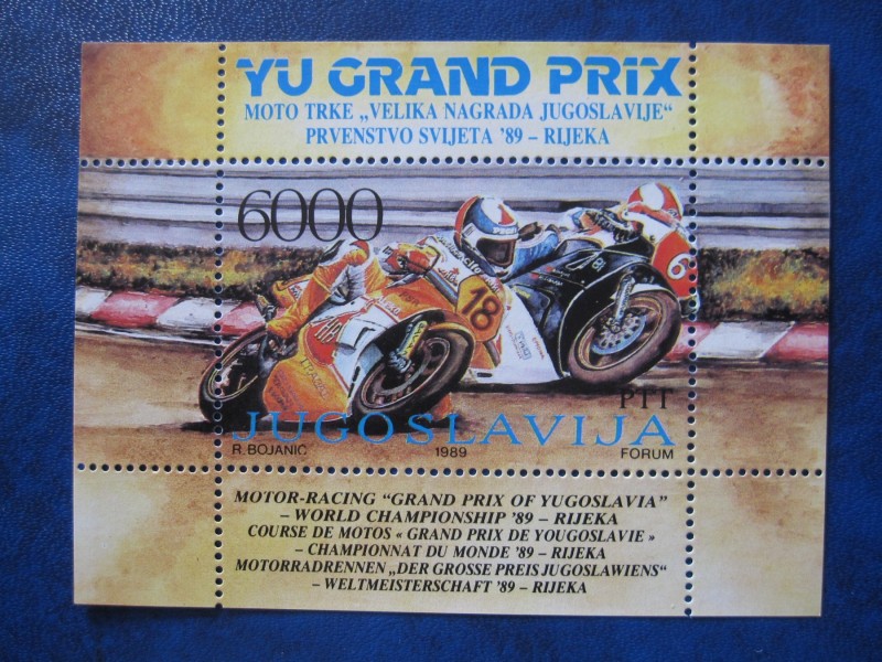 JUGOSLAVIJA 1989 YU GRAND PRIX BLOK 34