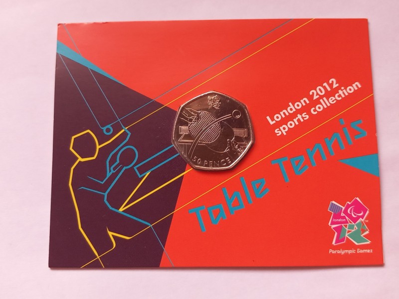 50 pence 2011godina UK Table Tennis
