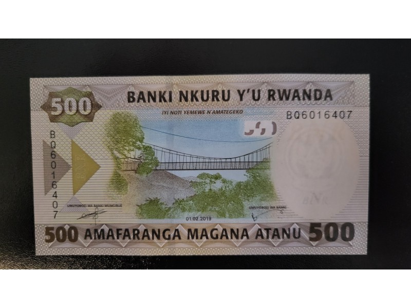 RUANDA, 500 Francs, 2019, UNC