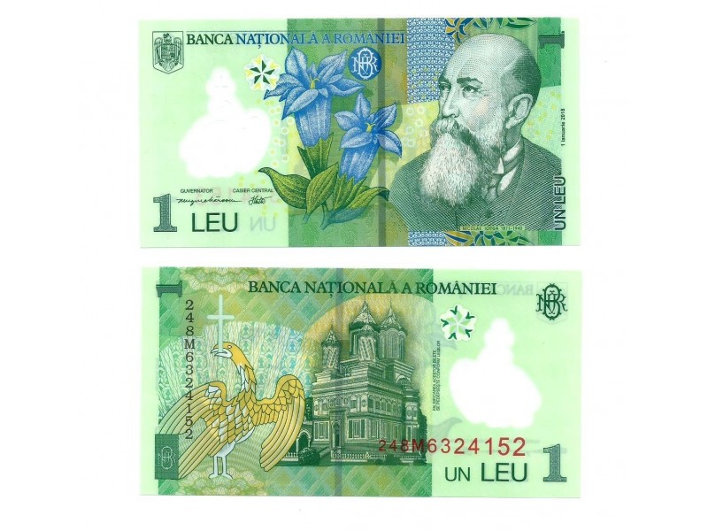 Rumunija 1 Leu 2024 Polymer UNC