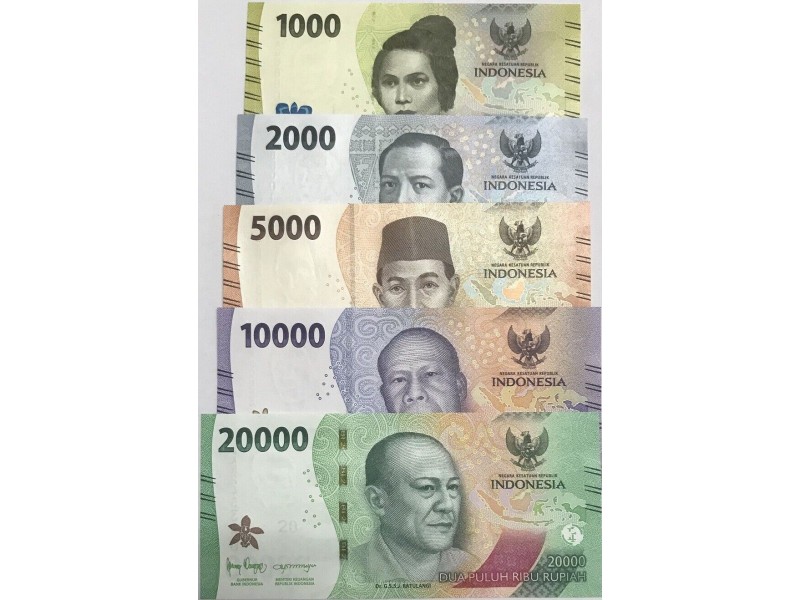 INDONESIA Indonezija lot 1.000 - 20.000 Rupiah 2022 UNC