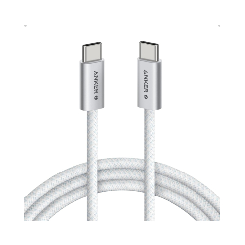 Zolo USB tip-C kabl M/M 1m, za Apple, super brzo punjenje 240W/480Mbps, pleteni, beli