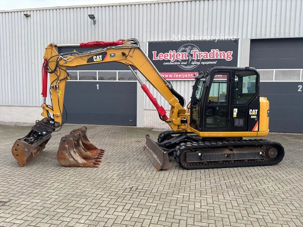 Caterpillar 308E2 CR mini excavator, 2016 year, Airconditioning, 3x bucket, mini bager