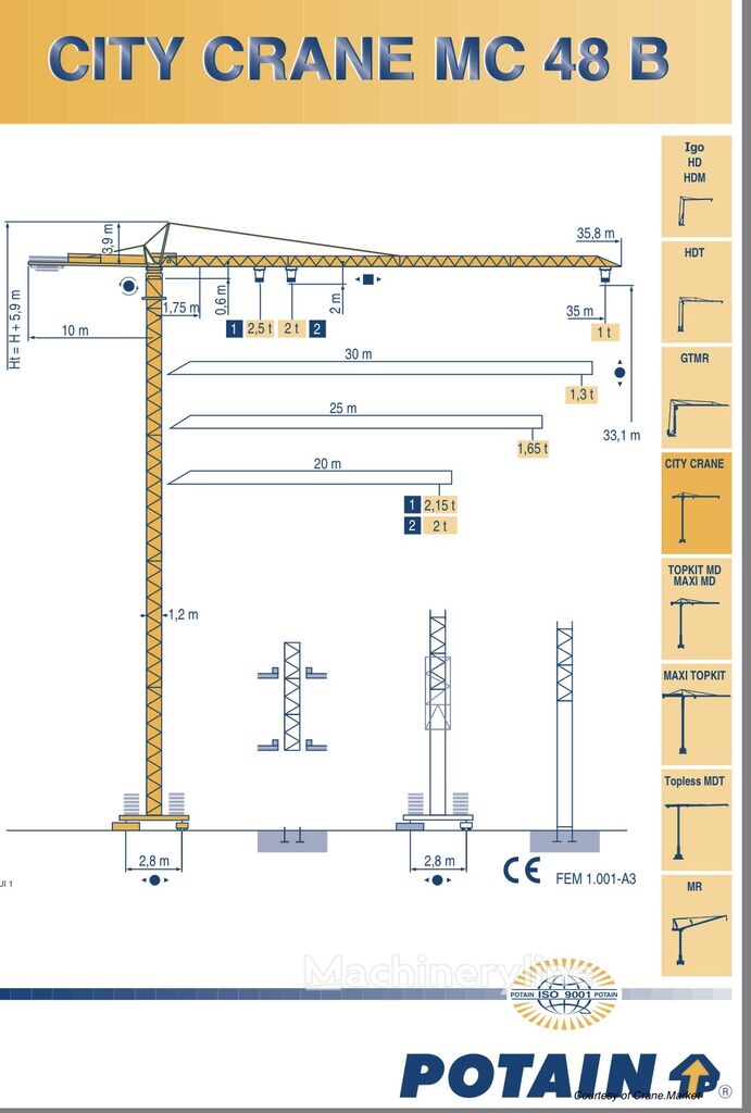 Potain MC48C toranjska dizalica