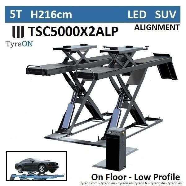 Nova TyreON TSC5000X2A LP wheel alignment lift - On floor - Free wheel lifti makazasta auto dizalica