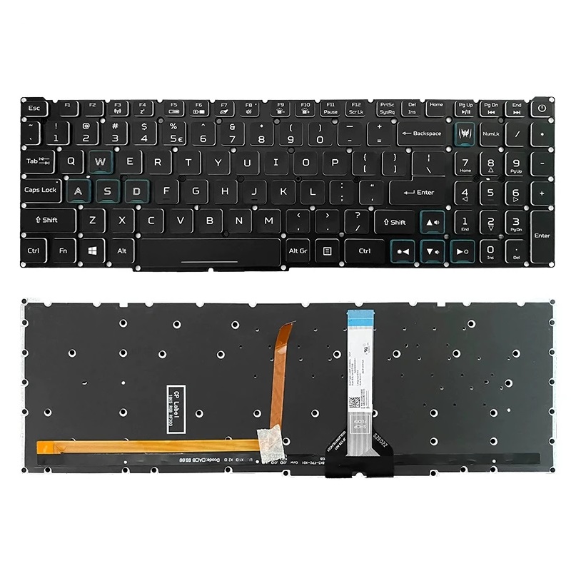Tastature za laptop Acer Nitro 5 AN515-56 AN515-57 AN515-58 AN517-54 beli tasteri