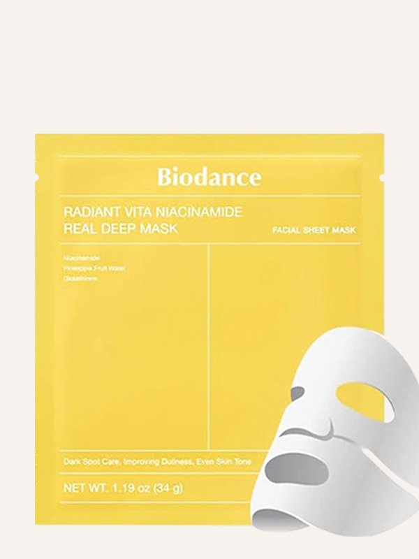 Biodance Radiant Vita Niacinamide Real Deep Sheet maska 34 g