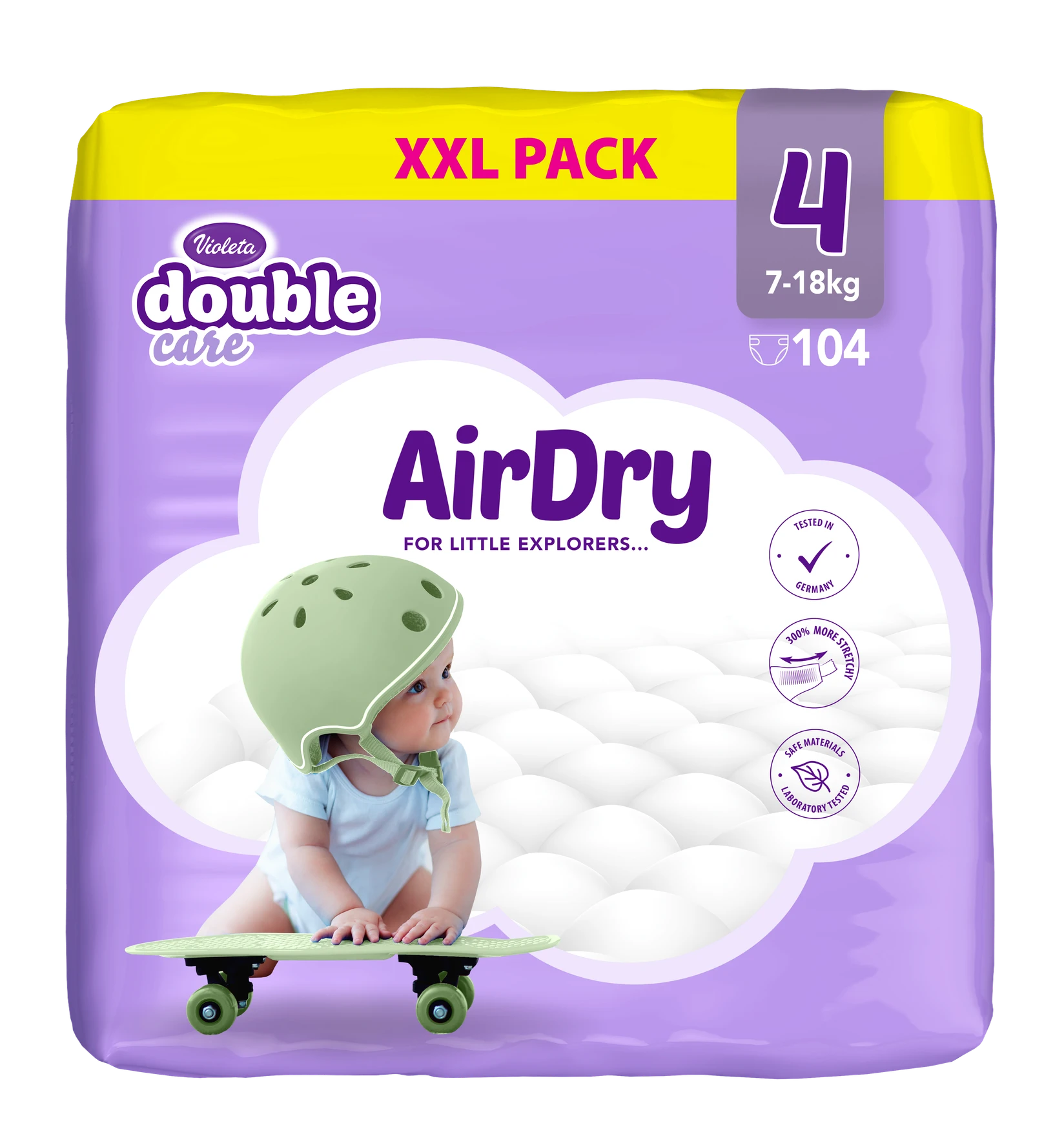 Violeta pelene DC Air Dry XXL, 4, 7-18kg, 104 komada