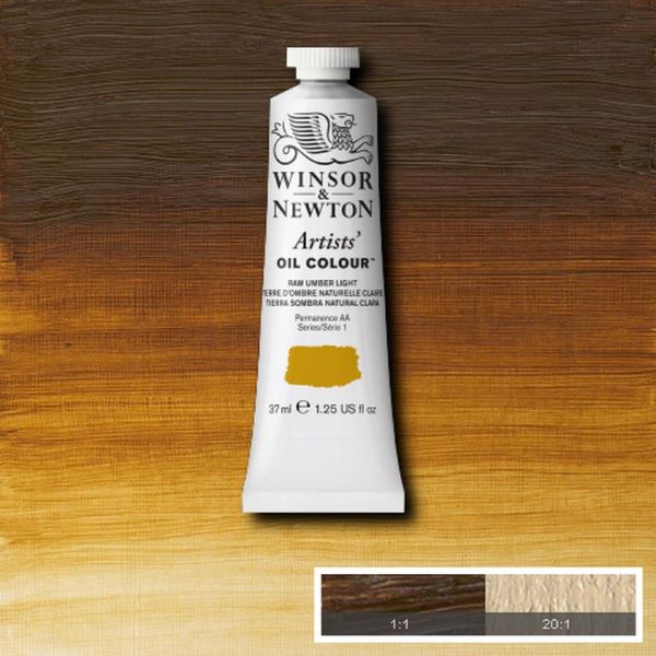 W&N Artists’ Oil Colour WN AOC 37ML RAW UMBER LIGHT