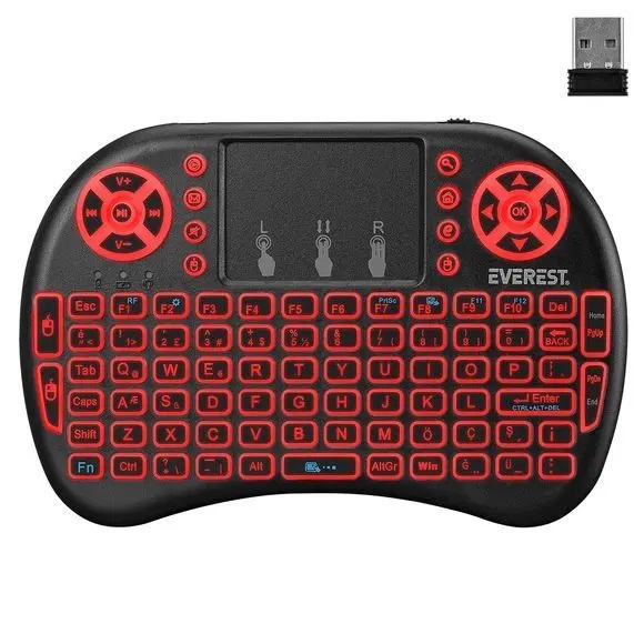 EVEREST EV-MK10 Wi-Fi Smart TV Mini Tastatura
