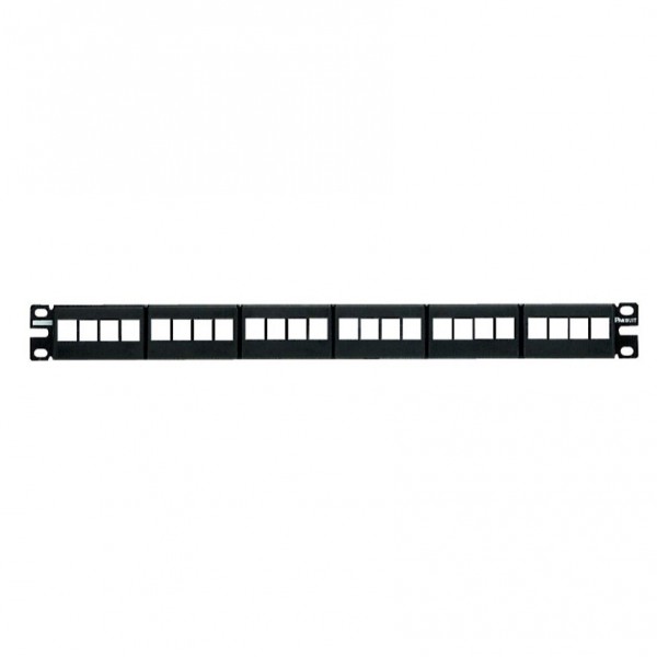 NetKey® UTP Patch panel modular 24-port, 1U, crni