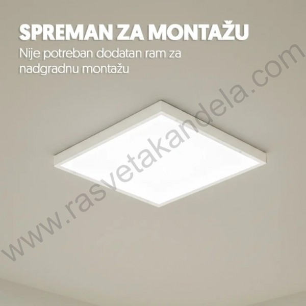 LED panel 2u1 nadgradno/ugradni 595x595mm 48W 6500K LP6060W-2IN1