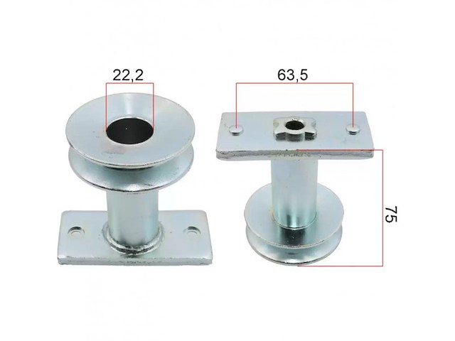 Nosač noža kosilice MTD sa remenicom - 22,2x*x62x75x63,
