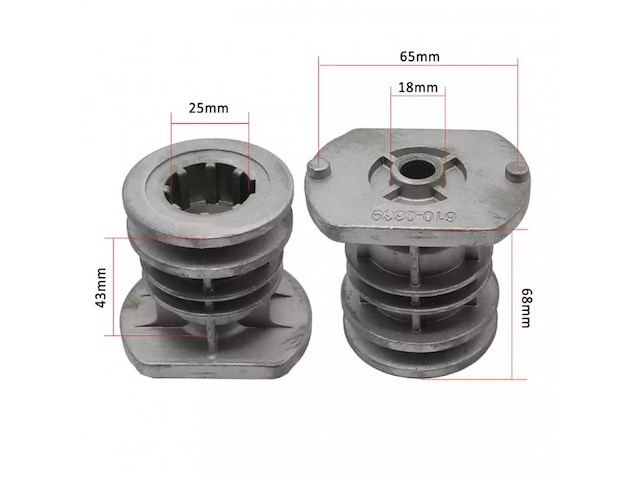 Nosač noža kosilice Castelgarden samohodne - 25x18x43x6