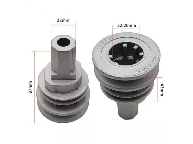 Nosač noža kosilice Castelgarden samohodne - 22,2x22x43