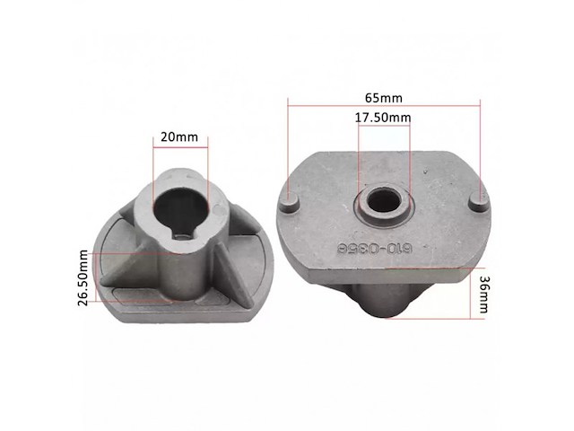 Nosač noža kosilice Castelgarden - 20x18x27x39x65 mm