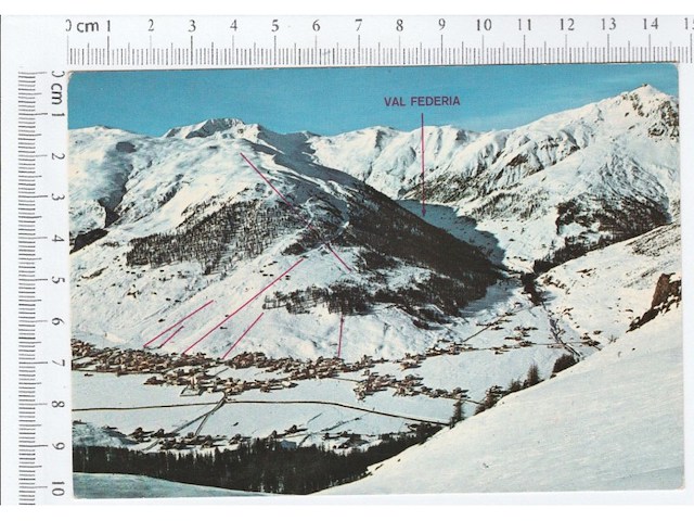 Livigno, Quarter `S.Maria` with Federia Valley