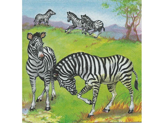 Salveta K18_038 - 33x33cm Afrika životinje Zebra