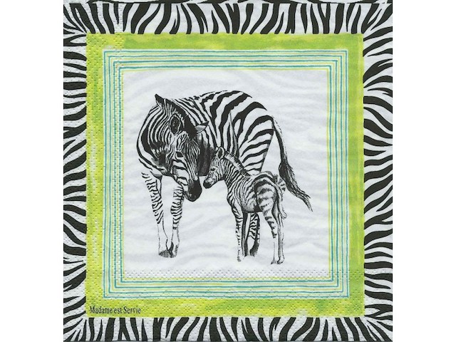 Salveta K18_035 - 33x33cm Afrika životinje Zebra