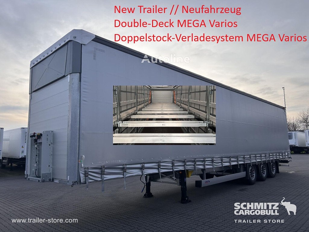 Nova Schmitz Cargobull Auflieger Curtainsider Mega Double deck poluprikolica sa kliznom ceradom