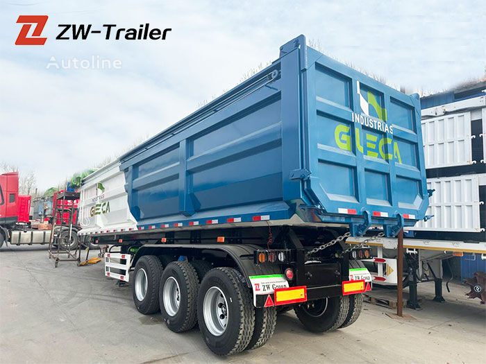 Nova ZW-Trailer U Type 3 Axle 30CBM Tipper Semi Trailer for Congo poluprikolica kipera