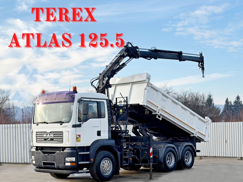 MAN TGA 26.350 * KIPPER 4,90m + TEREX ATLAS * 6x4 * kiper