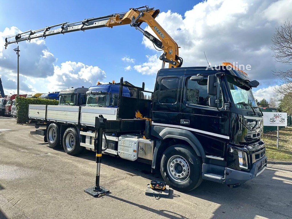 Volvo FMX 370 6x2 PLATFORM 6M35 + CRANE EFFER 215/6S -*127.000km* - LI kamion s ravnom platformom
