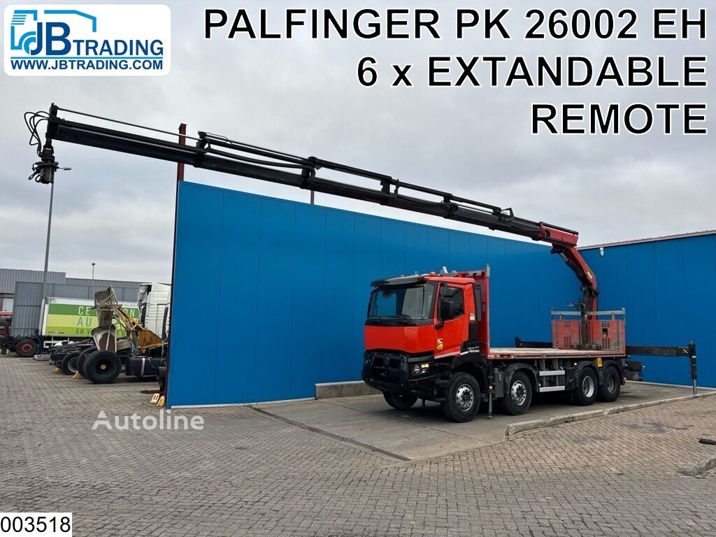 Renault C 430 8x4, EURO 6, Retarder, Palfinger kamion s ravnom platformom