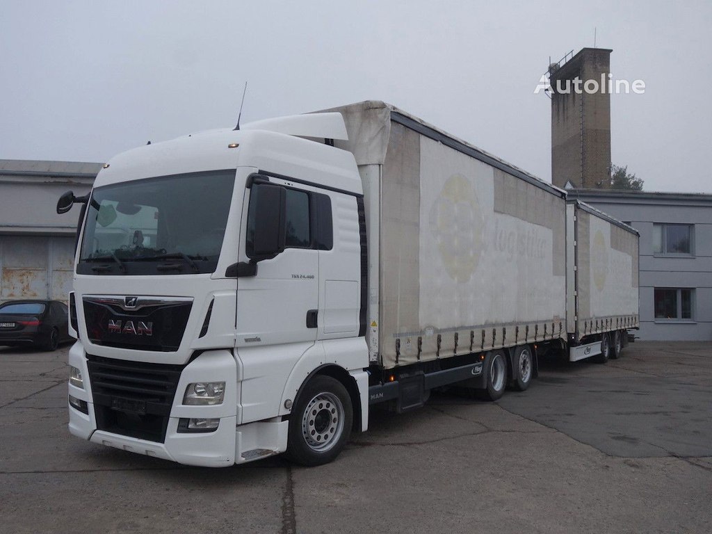 MAN TGX 24 24.460 6x2 120cm3, Durchfahren kamion sa klizna zavesa cerada