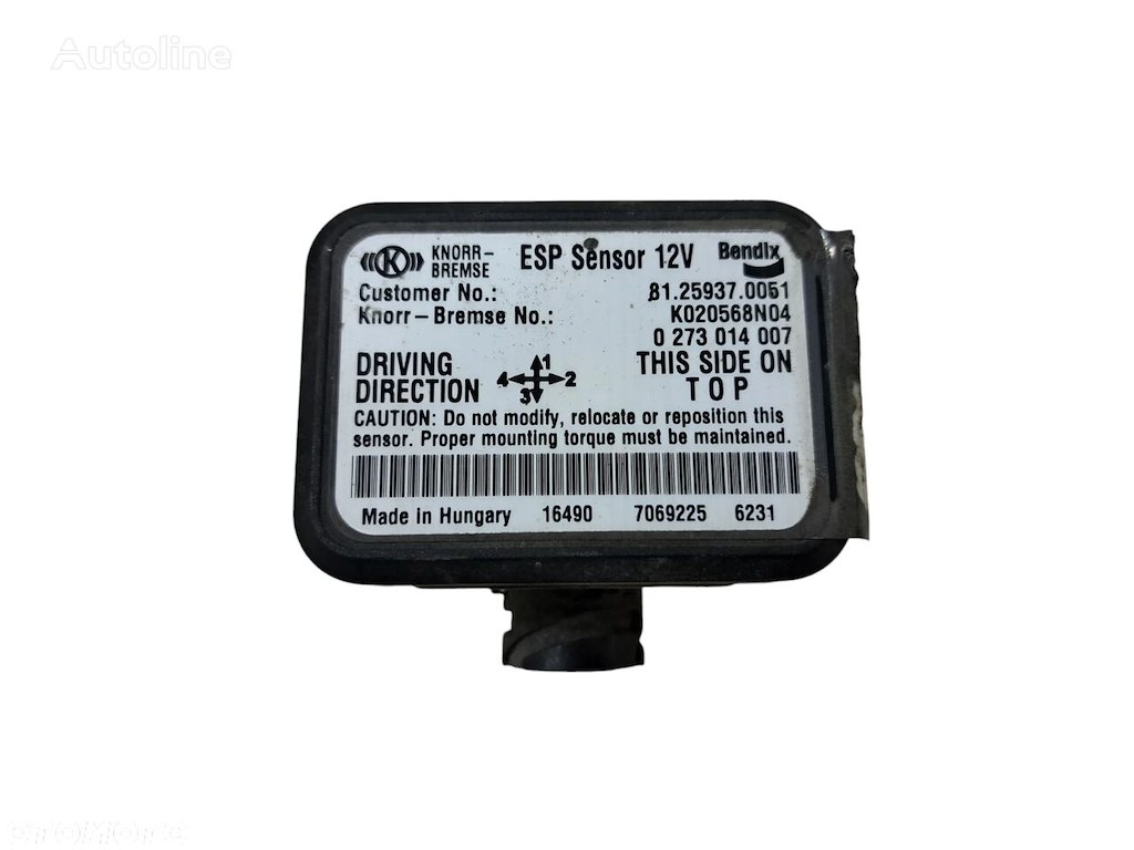 MAN CZUJNIK ESP SENSOR TGX TGS 81259370051 upravljačka jedinica za tegljača