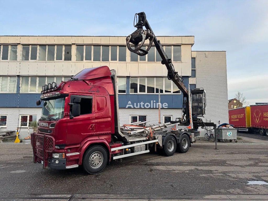 Scania R580 V8 6X4 EURO 6 JONSERED 1080 79 R HUB REDUCTION kamion za prevoz drva