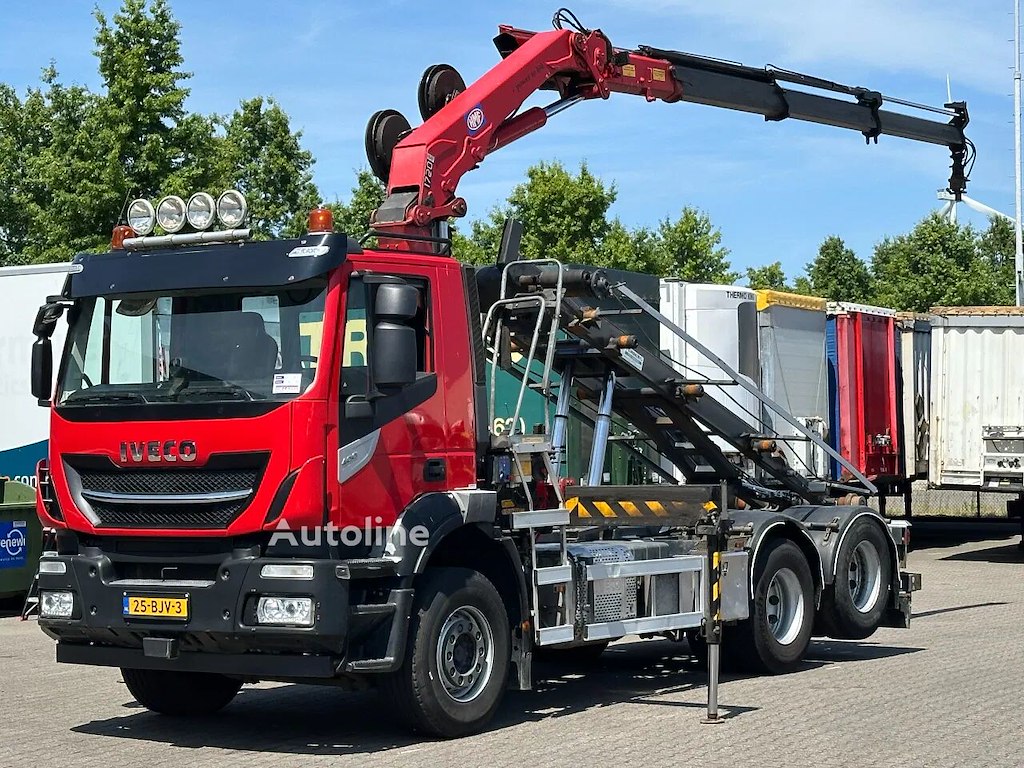 IVECO Stralis 400 6x2 HMF 1720 K3 Kraan Met 24T HTS Kabel Systeem / Ro kamion sa kukom za podizanje tereta
