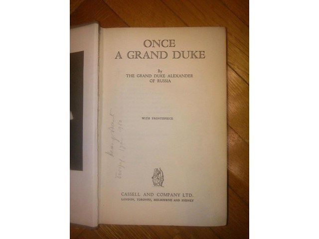 Veliki vojvoda Aleksandar od Rusije - Secanja - 1932.