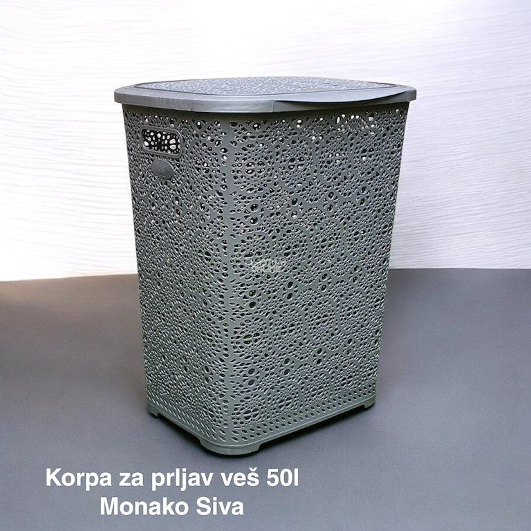 Korpa za veš 50L MONAKO SIVA