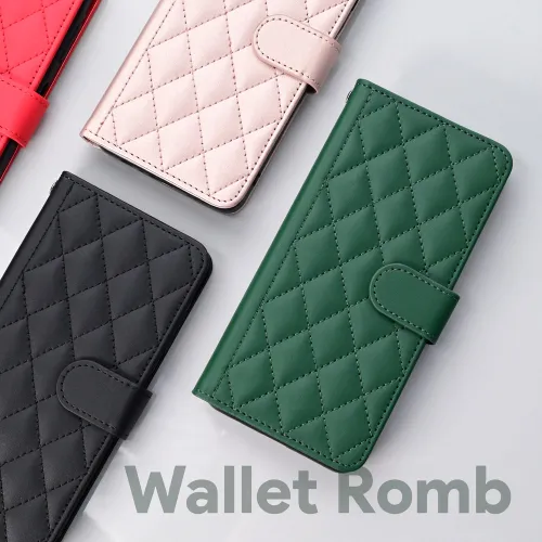 Futrola - maska Wallet Romb za Samsung A556 Galaxy A55 5G crvena