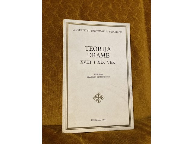 TEORIJA DRAME XVIII i XIX vek