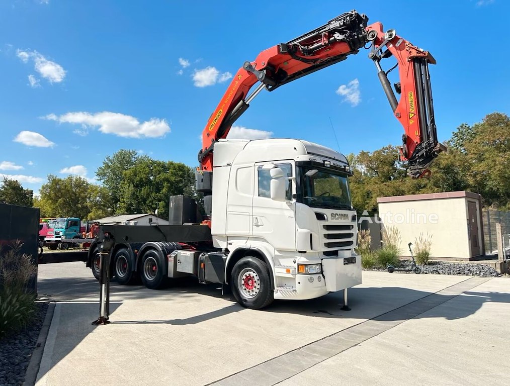 Scania R730 V8 8x4 Crane Palfinger PK 50002 + JIB + Winch tegljač
